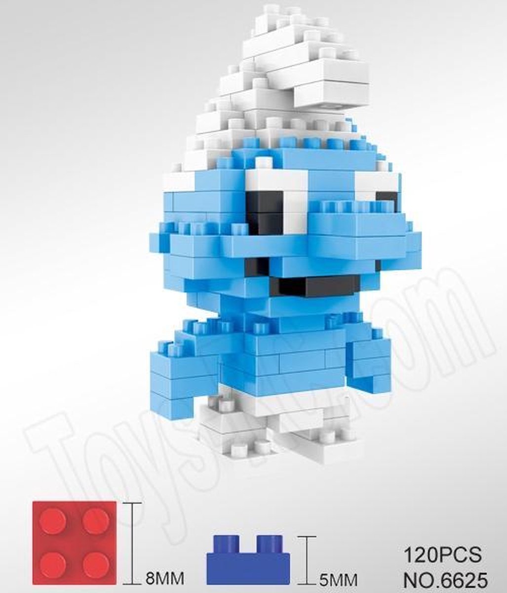 Bouw je eigen smurf met de steentjes van Particles Blocks (vorm van ...