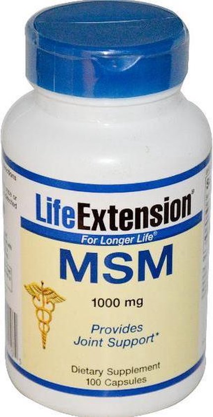 Life Extension MSM 1000 mg - 100 Capsules - Voedingssupplement | bol