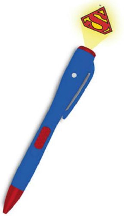 DC Comics Superman Pen With Light Logo Blauw | bol