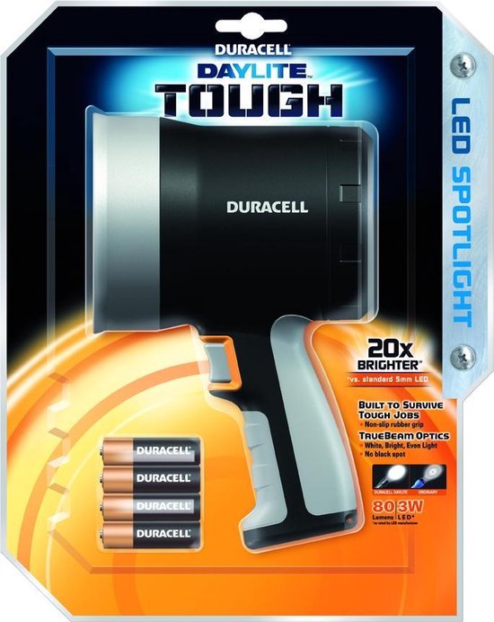 Duracell Daylite Tough LED Spotlight Zwart | bol