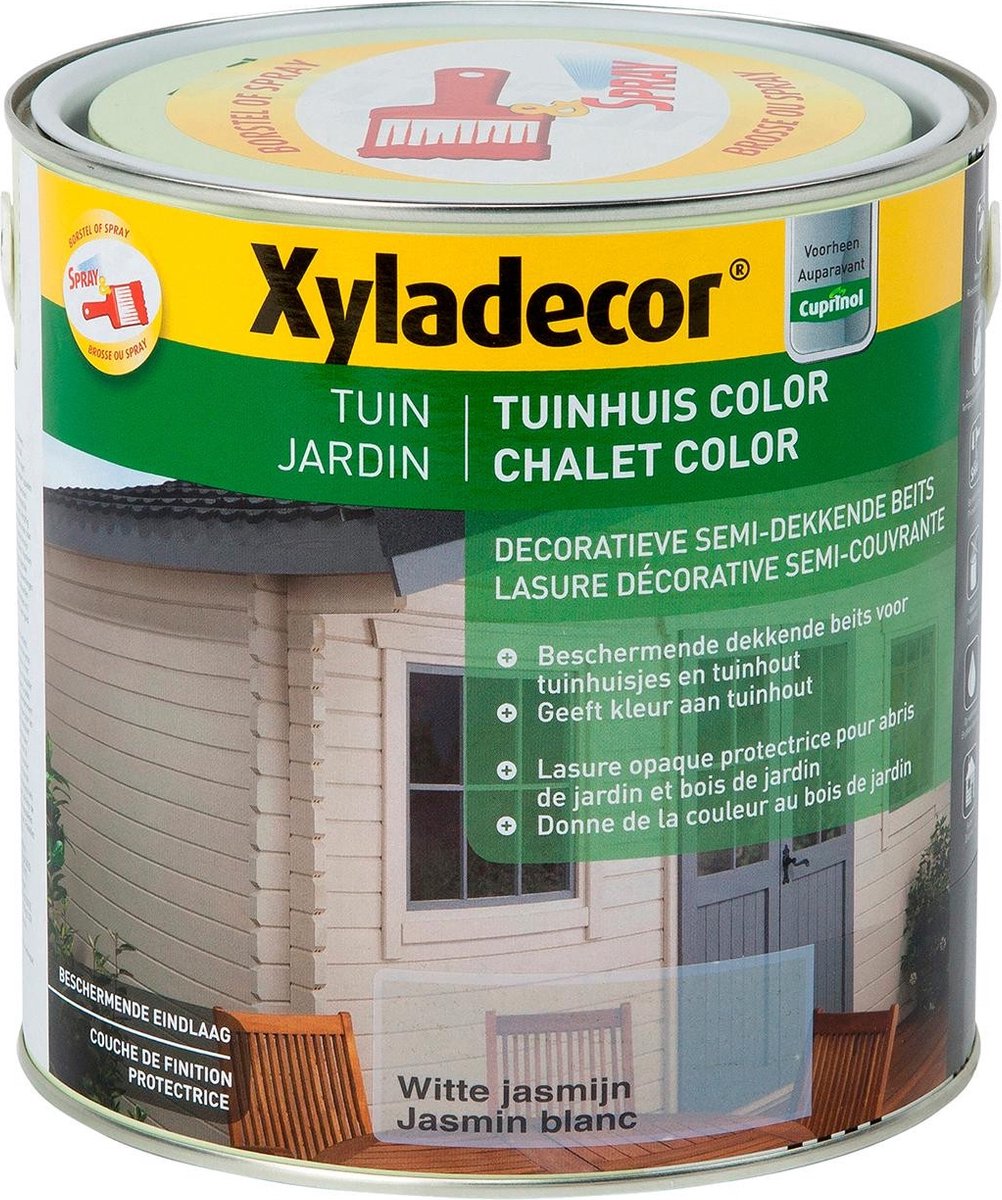 Xyladecor Tuinhuis Color - Houtbeits - Jasmijn - Mat - 2,5L | bol