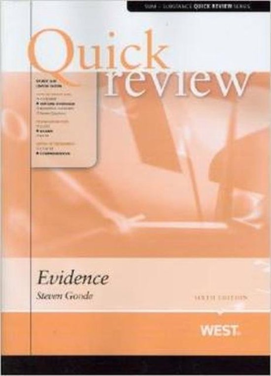 Quick Review of Evidence | 9780314285942 | Steven Goode | Boeken | bol.com