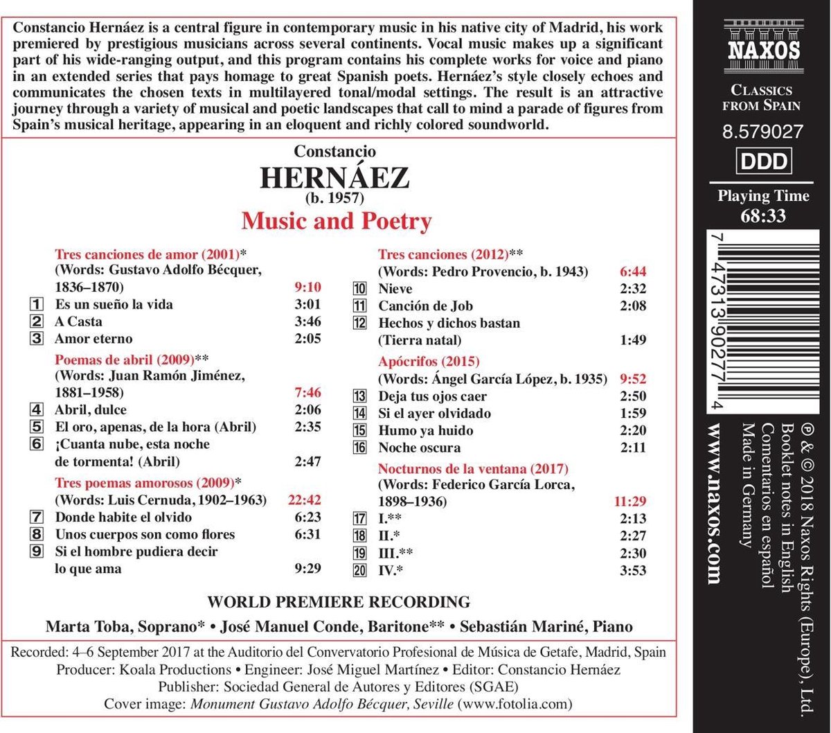 Marta Toba, Jose Manuel Conde, Sebastian Marine - Music And Poetry (CD ...