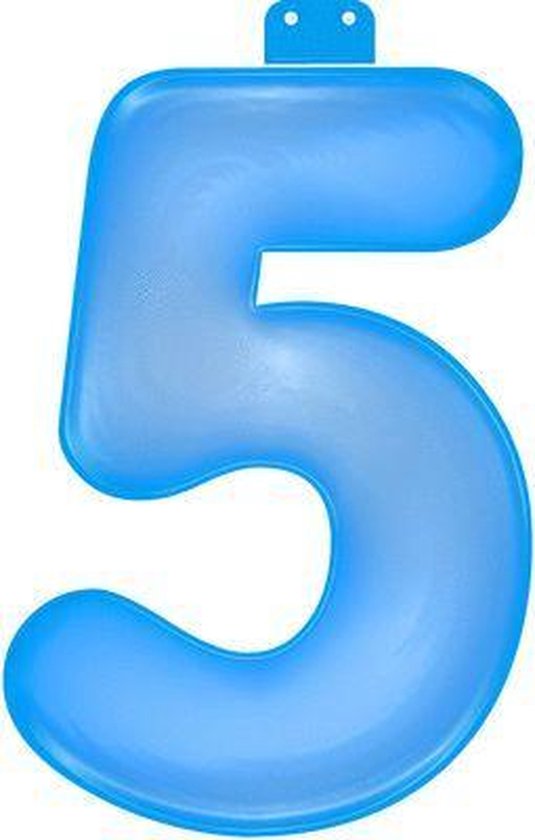 Opblaas cijfer 5 blauw | bol.com
