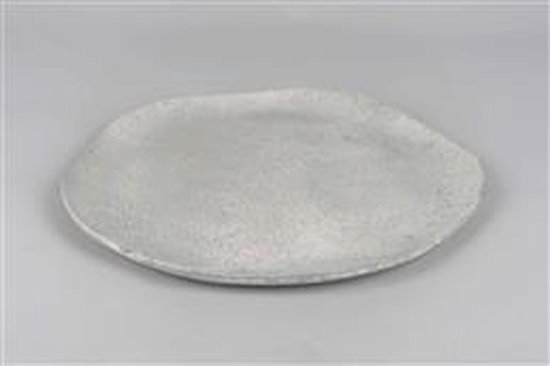 Rasteli - Plate - Sierschaal - Dienblad - Raku rush grey - Craquele ...