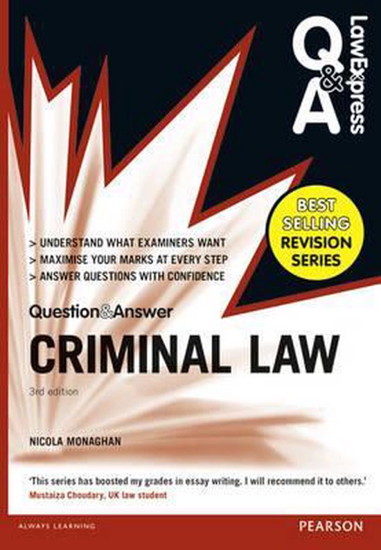 Law Express Q&A Criminal Law 3rd Ed | 9781292067353 | Nicola Monaghan ...