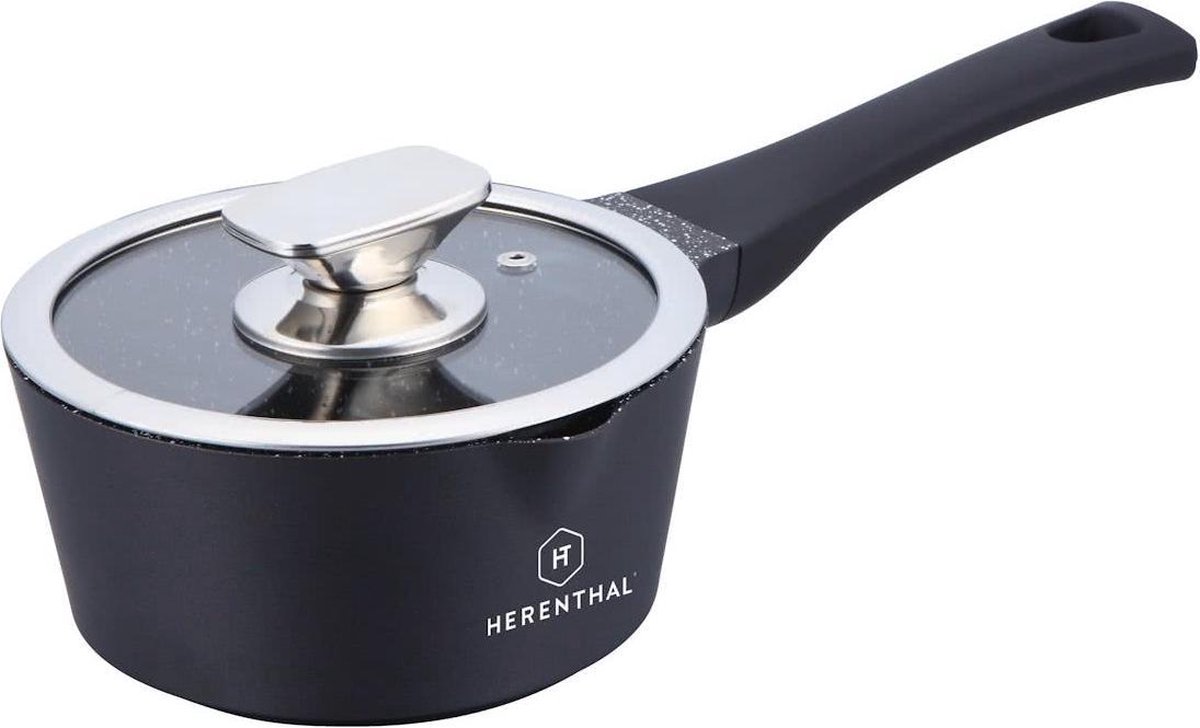 Quadra Herenthal Marmer Sauspan Ø 16cm met schenktuit Zwart | bol.com