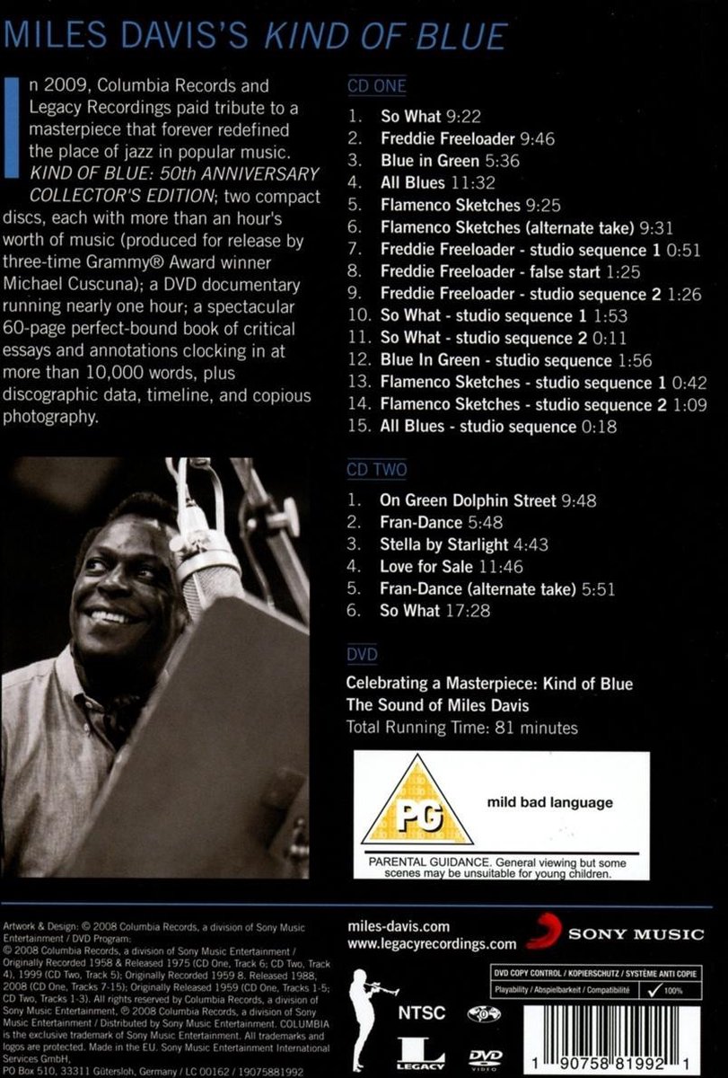 Kind Of Blue Deluxe 50th Anniversary (Collector's Edition), Miles Davis ...