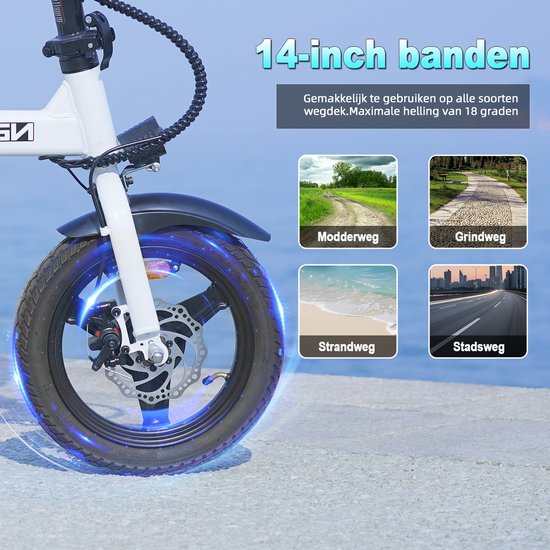 YEE GOO Elektrische Fiets - 250 W Motor - 36V 7,8Ah Batterij - 30-45 km ...