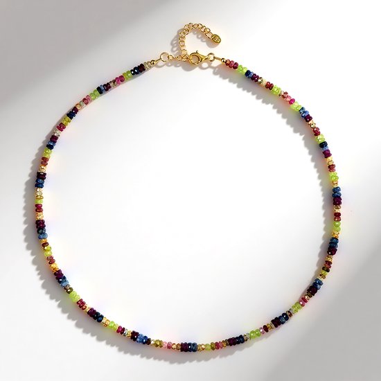 Cavill - Zilveren Halsketting 925 Sterling - Nigeriaanse Roze ...