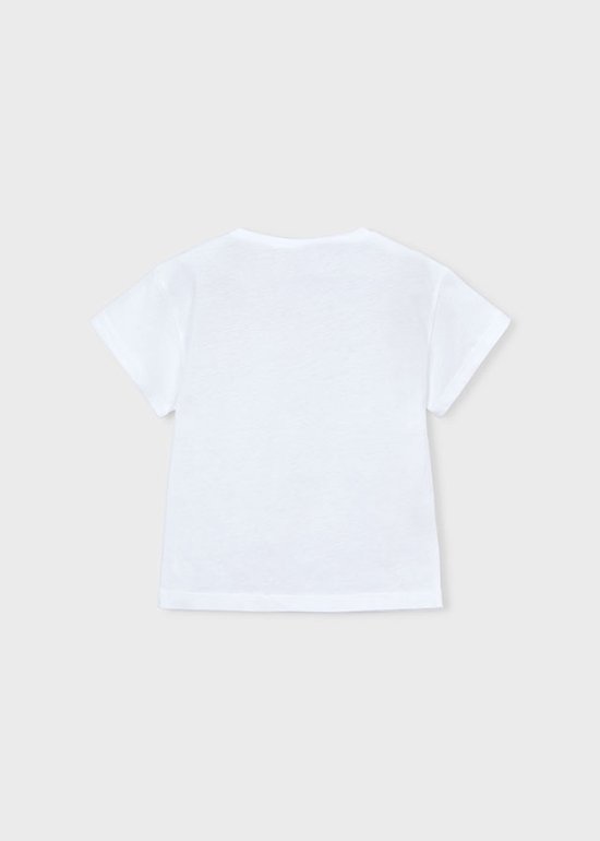 MAYORAL - Meisjes t-shirt - Maat 134 - Meisjes - wit - | bol