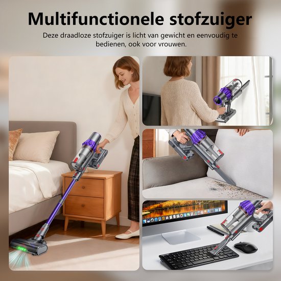 Steelstofzuiger - accu stofzuiger - Steelstofzuiger Draadloos 70000PA ...
