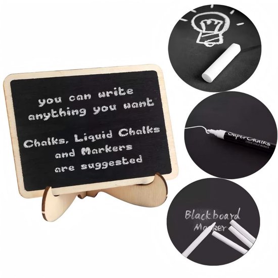 10-stuks Mini krijtbord - Tafel labelbord - Decoratief schrijfbord ...