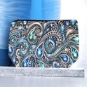 Stoffen Toilettas Sierlijk Blauw met rits (make-uptasje, etui of ...