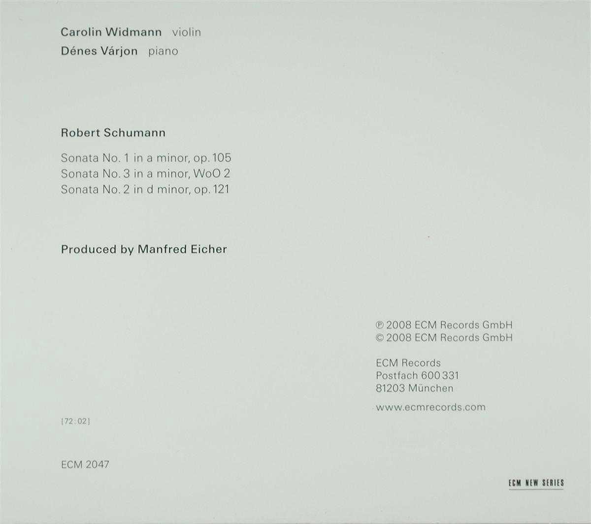 Denes Varjon & Carolin Widmann - Violin Sonatas (CD), Denes Varjon ...