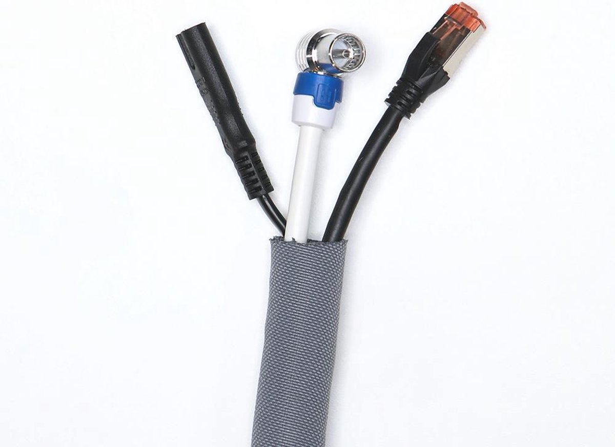Cavus SW19150S Kabelsok Self Wrapping Ø19mm - 1,5 Meter - Grijs/Zilver ...