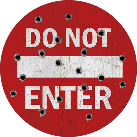 Signs-USA - Do Not Enter - Round 35 cm - Wandbord - Rond 35 cm | bol
