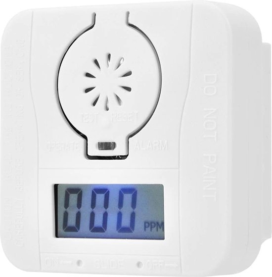 Koolmonoxidemelder met LCD display - detectie van koolstofmonoxide - 85 ...