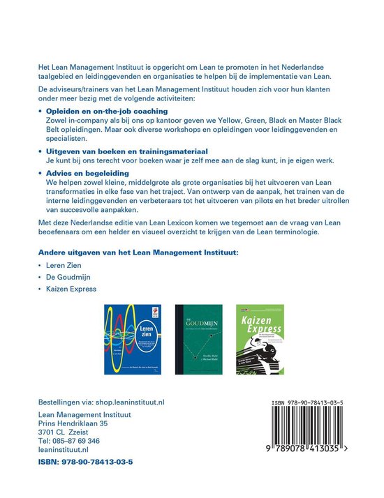 Lean Lexicon 5e editie (NL) | 9789078413035 | C. Marchwinski | Boeken | bol
