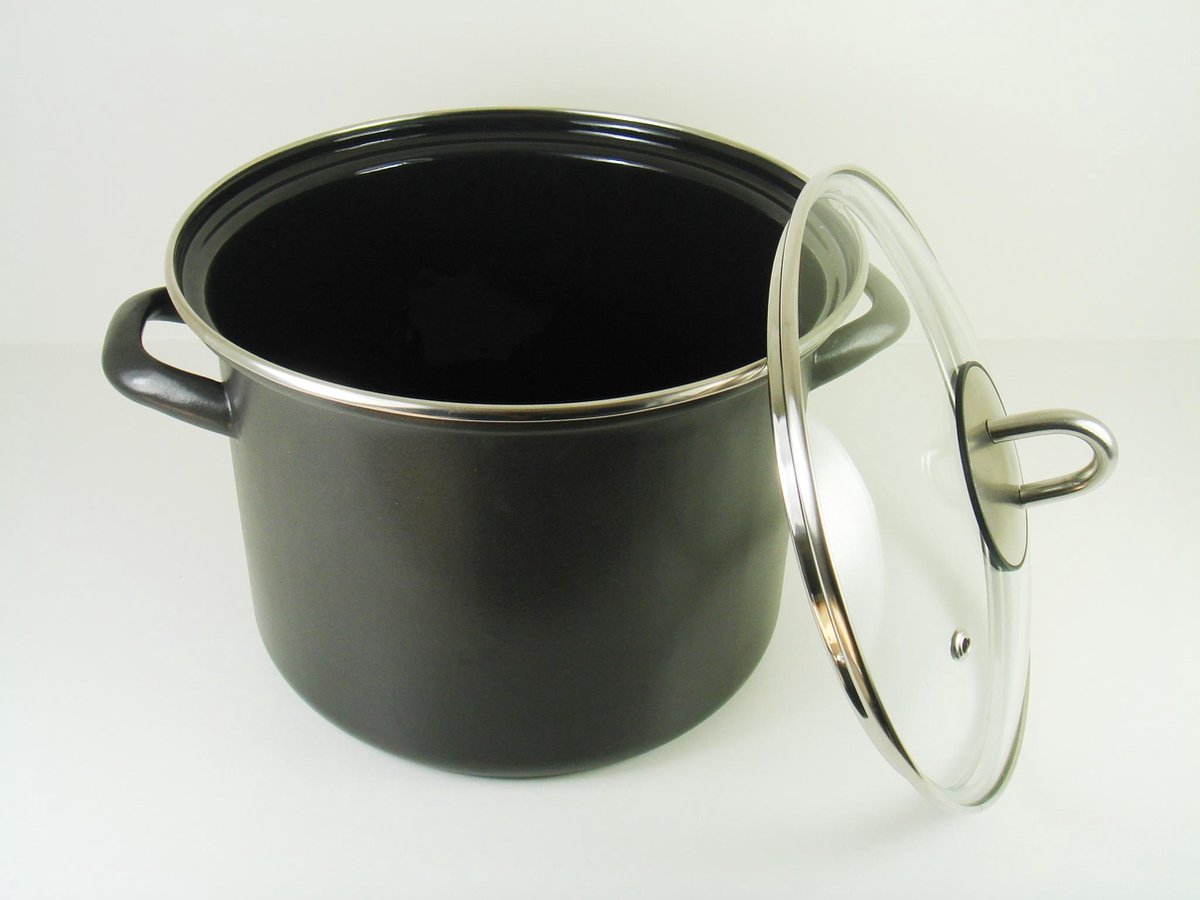 Soeppan - stamppot pan - inductie - 5 liter - Ø 22cm zwart emaille ...