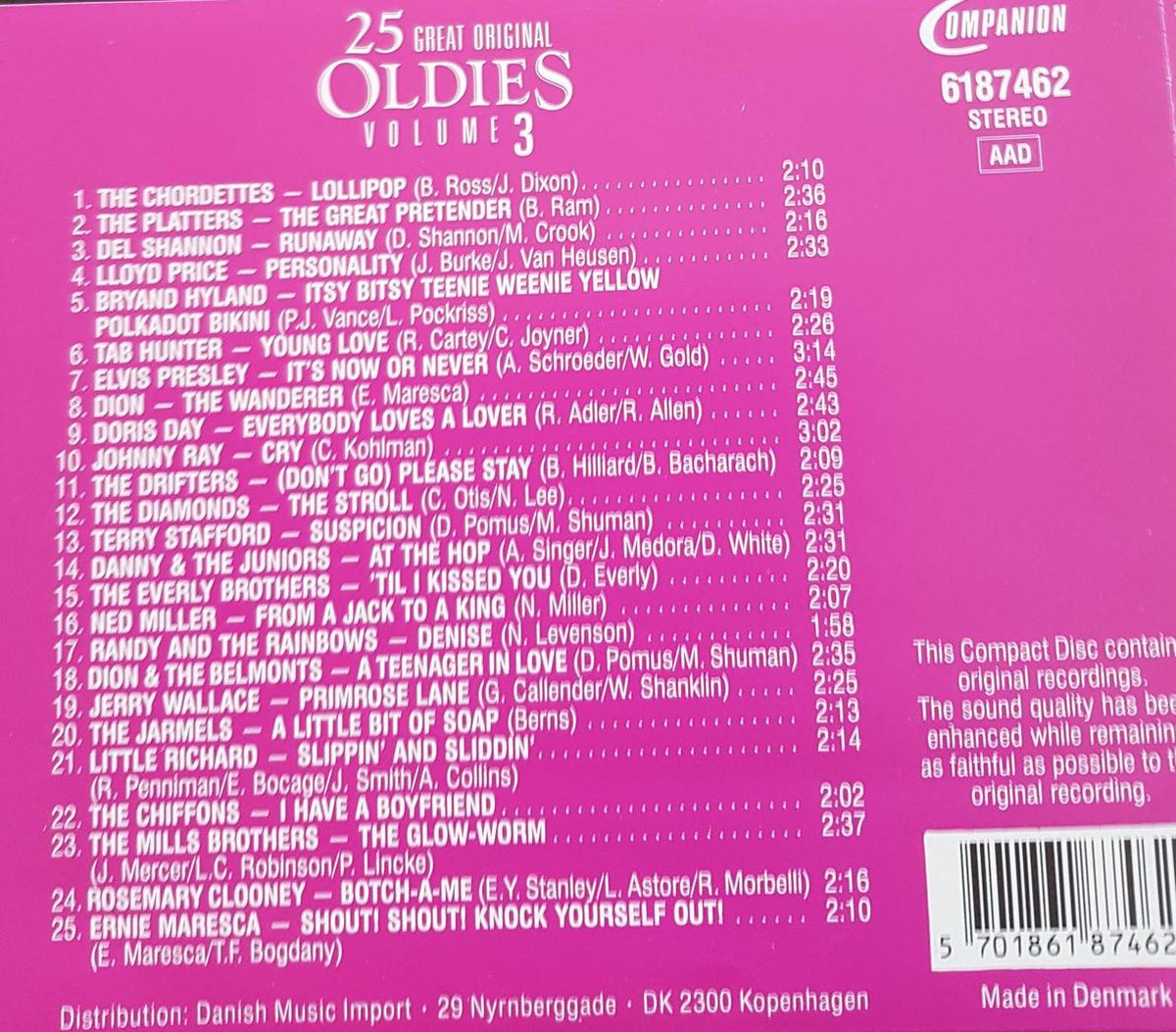 25 Great Original Oldies, Various | CD (album) | Muziek | bol.com