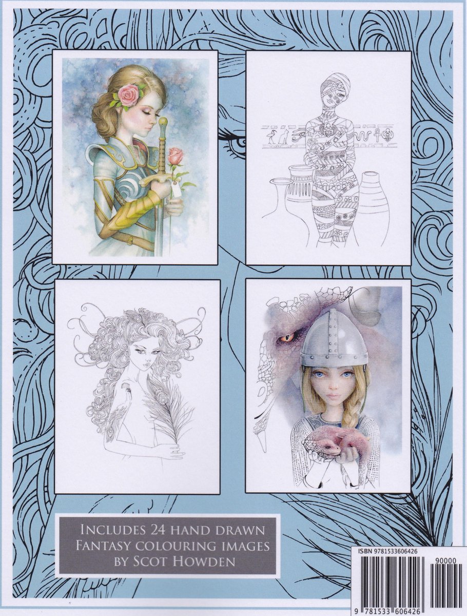 Colouring Fantasy 1 Coloring Book - Scot Howden - Kleurboek voor ...