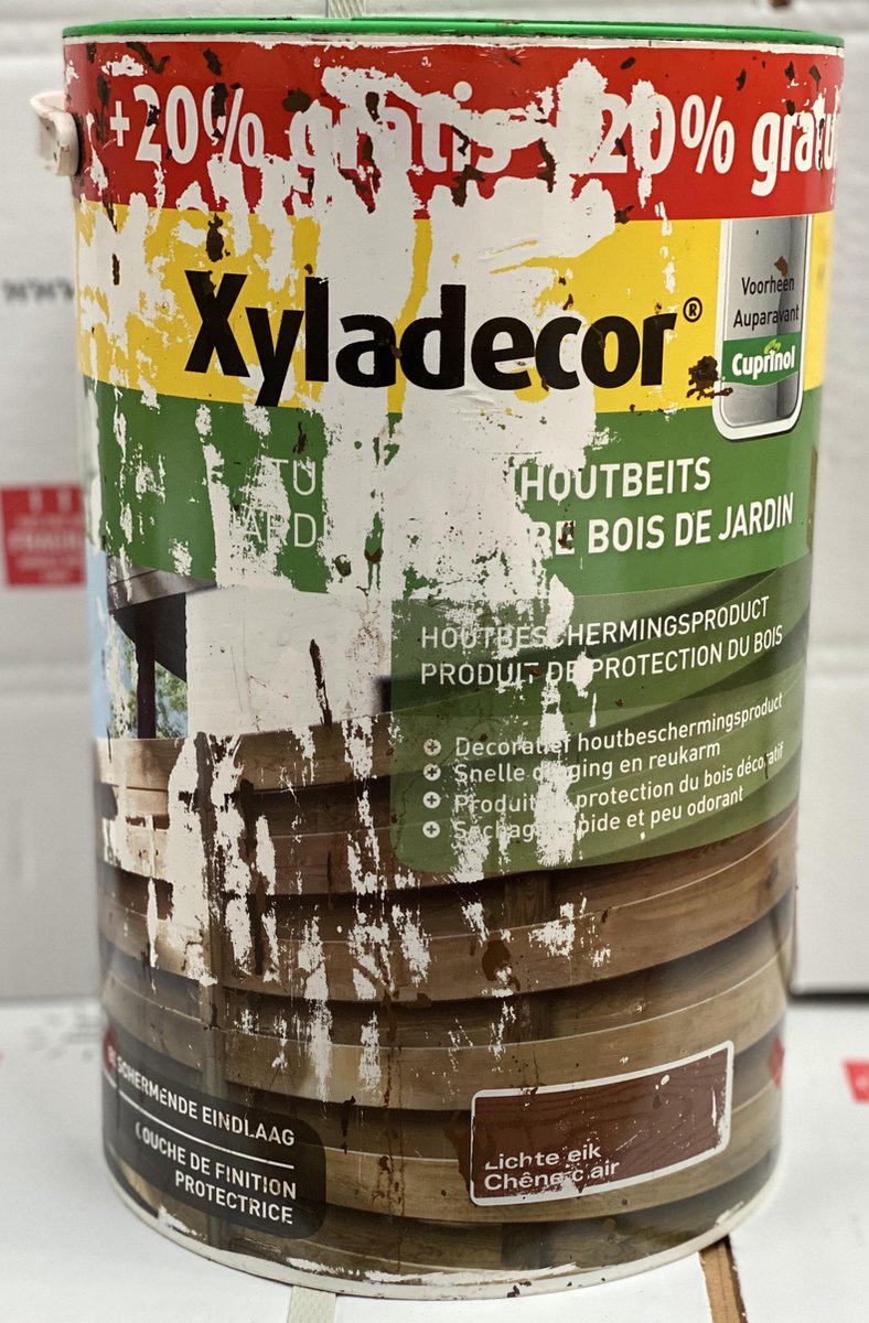 Xyladecor Tuinhoutbeits - Mat - Lichte Eik - Promo - 6L | bol.com