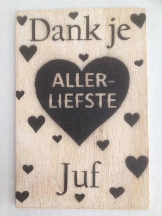 Postkaart Dank je allerliefste juf | bol