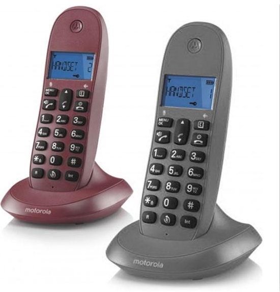 Motorola C1001L - Duo DECT telefoon - Zwart - 2 handsets | bol.com