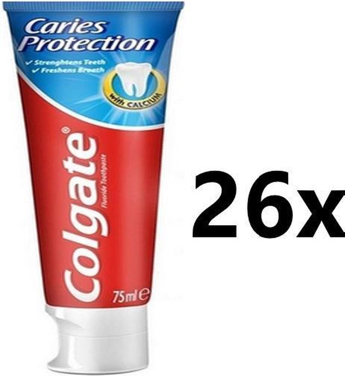Colgate Caries Protection met calcium - Tandpasta - Jaarbox 26x 75 ml | bol