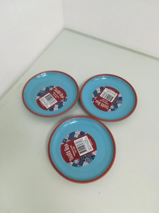Tierra Roja - Tapas bordjes ⌀16.5cm - blauw - 3 stuks | bol