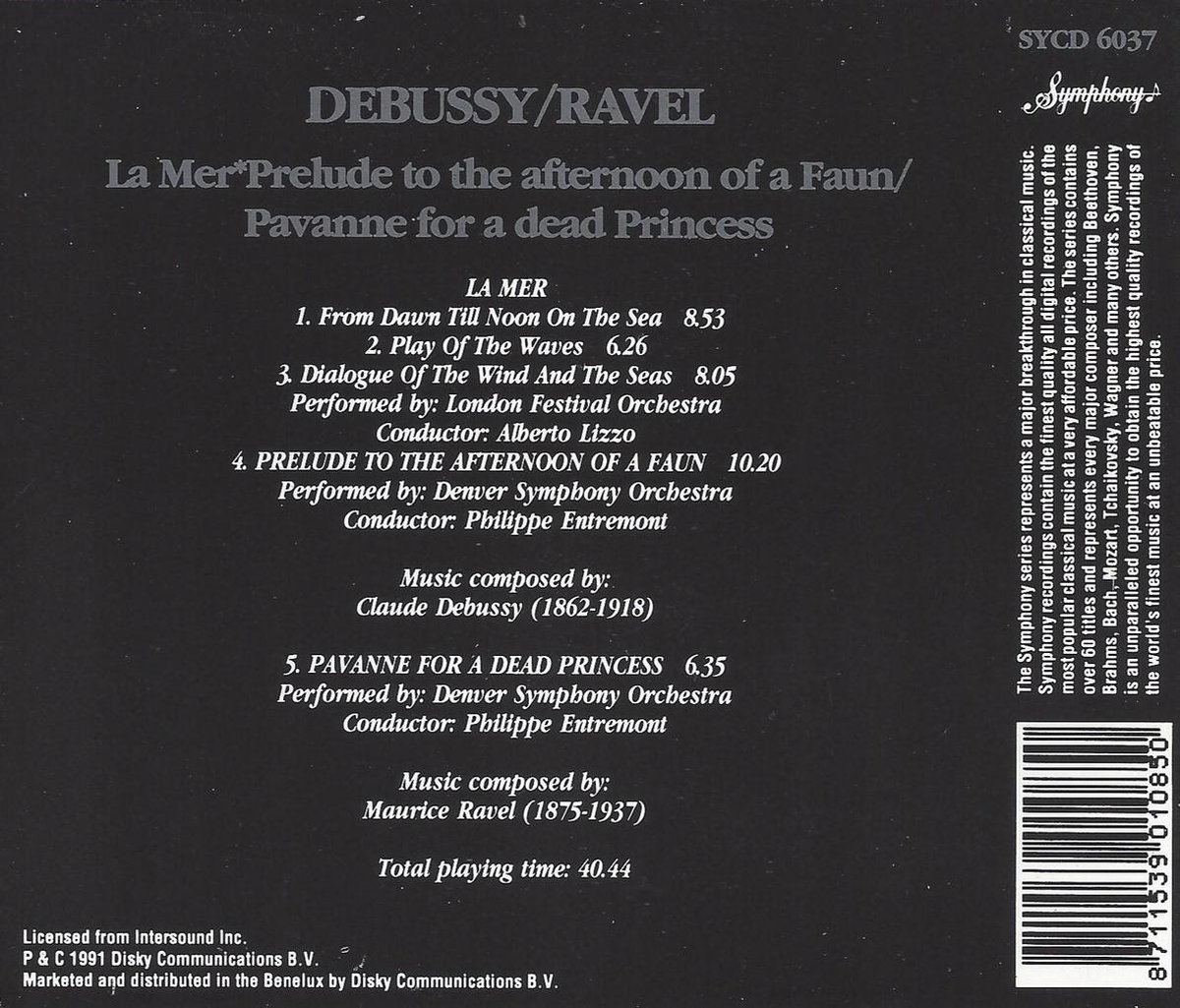 La Mer-Prelude, Claude Debussy/Maurice Ravel | CD (album) | Muziek ...