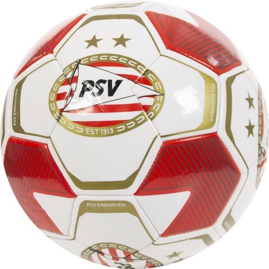 PSV Bal groot wit/rood logo`s | bol