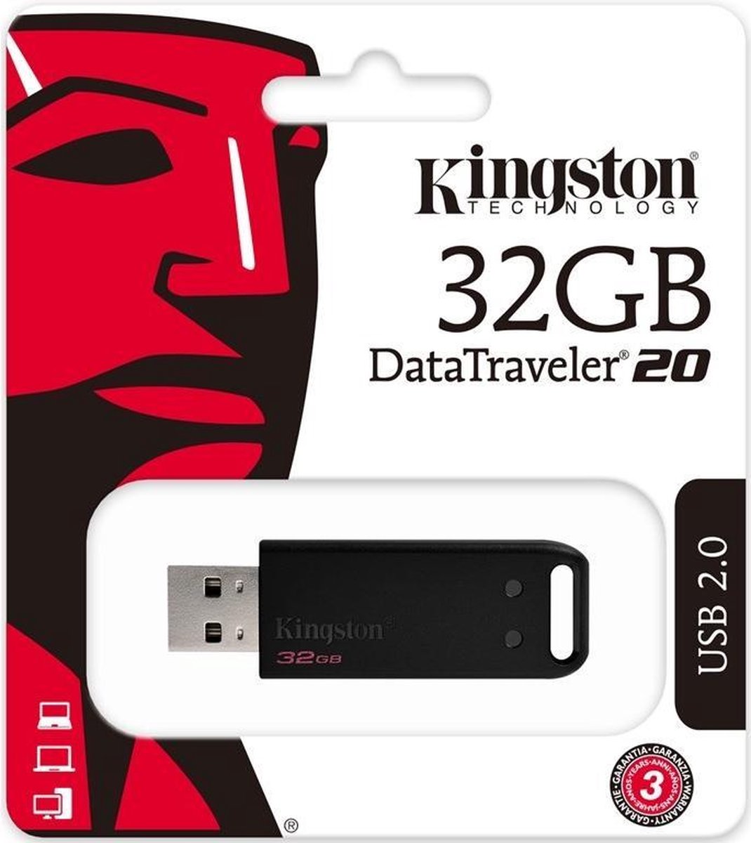 Kingston 32 GB Data Traveler USB Stick - Zwart | bol.com