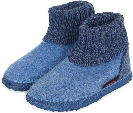 Wollen Pantoffels Giesswein Kramsach - Jongens - Blauw - Maat 25 | bol