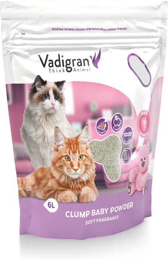 Cat litter clump babypowder 6KG | bol