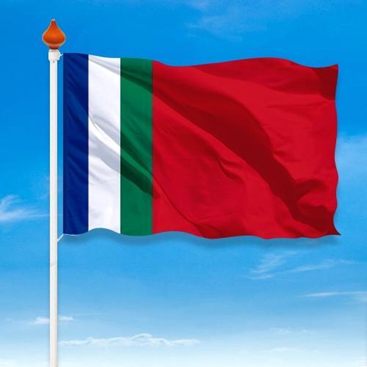 Molukse Vlag - Grote Zuid-Molukken Flag - Ambonese Molukken Vlaggenmast ...