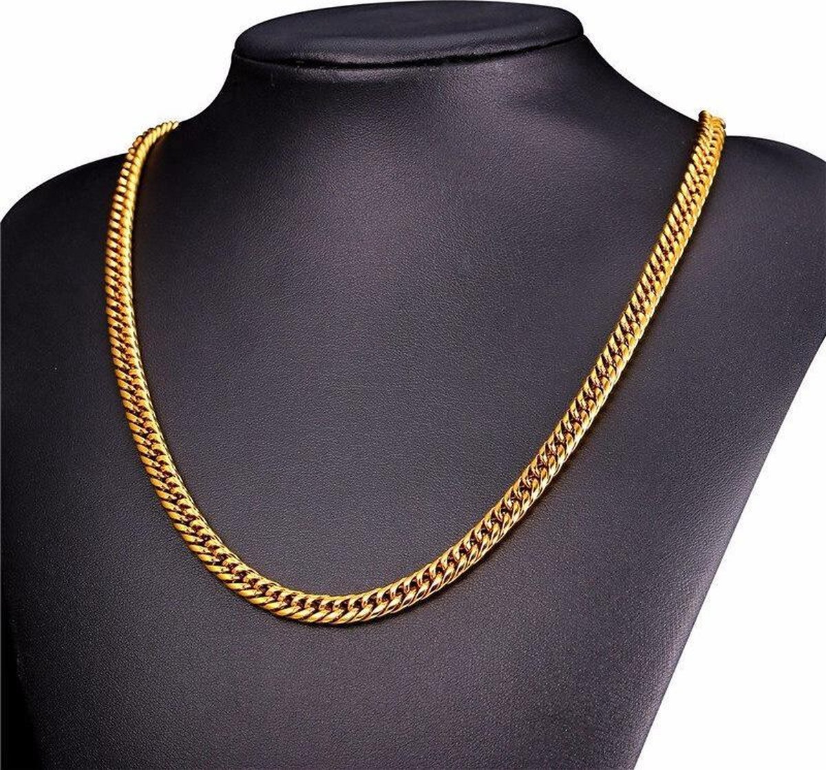 Goud Kleurige Heren Ketting - 6mm - Staal - Ketting Heren - Ketting ...