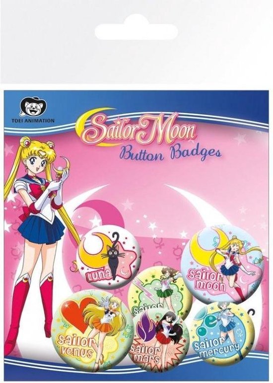 SAILOR MOON - Button - Badge - Pin 6 Pack - Anime | bol