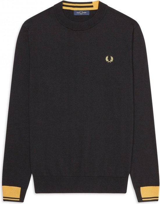 Fred Perry - Abstract Tipped Crew Neck Jumper - Jumper Fred Perry - S ...