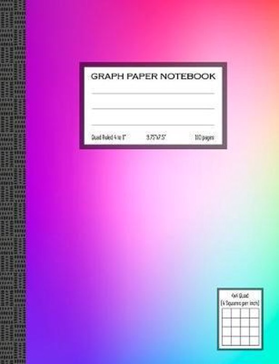 Quad Ruled Graph Paper Notebook, 4x4 Quad | 9781688413214 | Nova Studio ...
