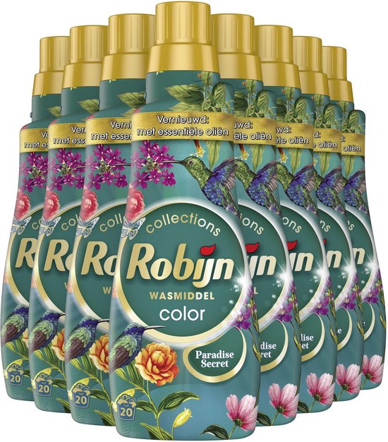 Robijn Klein & Krachtig Paradise Secret Vloeibaar Wasmiddel - 8 x 20 ...