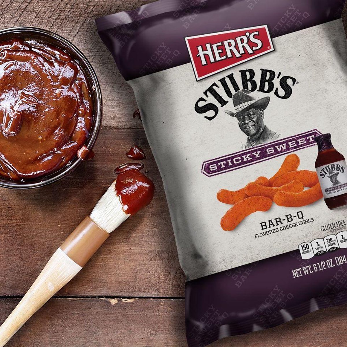 Herr's Stubb's Sticky Sweet BBQ Cheese Curls 12 x 184 gram | bol.com