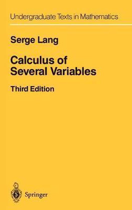 Calculus of Several Variables | 9780387964058 | Serge Lang | Boeken | bol.com