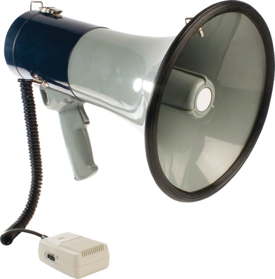ABS 25W megafoon met ingebouwde sirene bereik 600 meter | bol.com