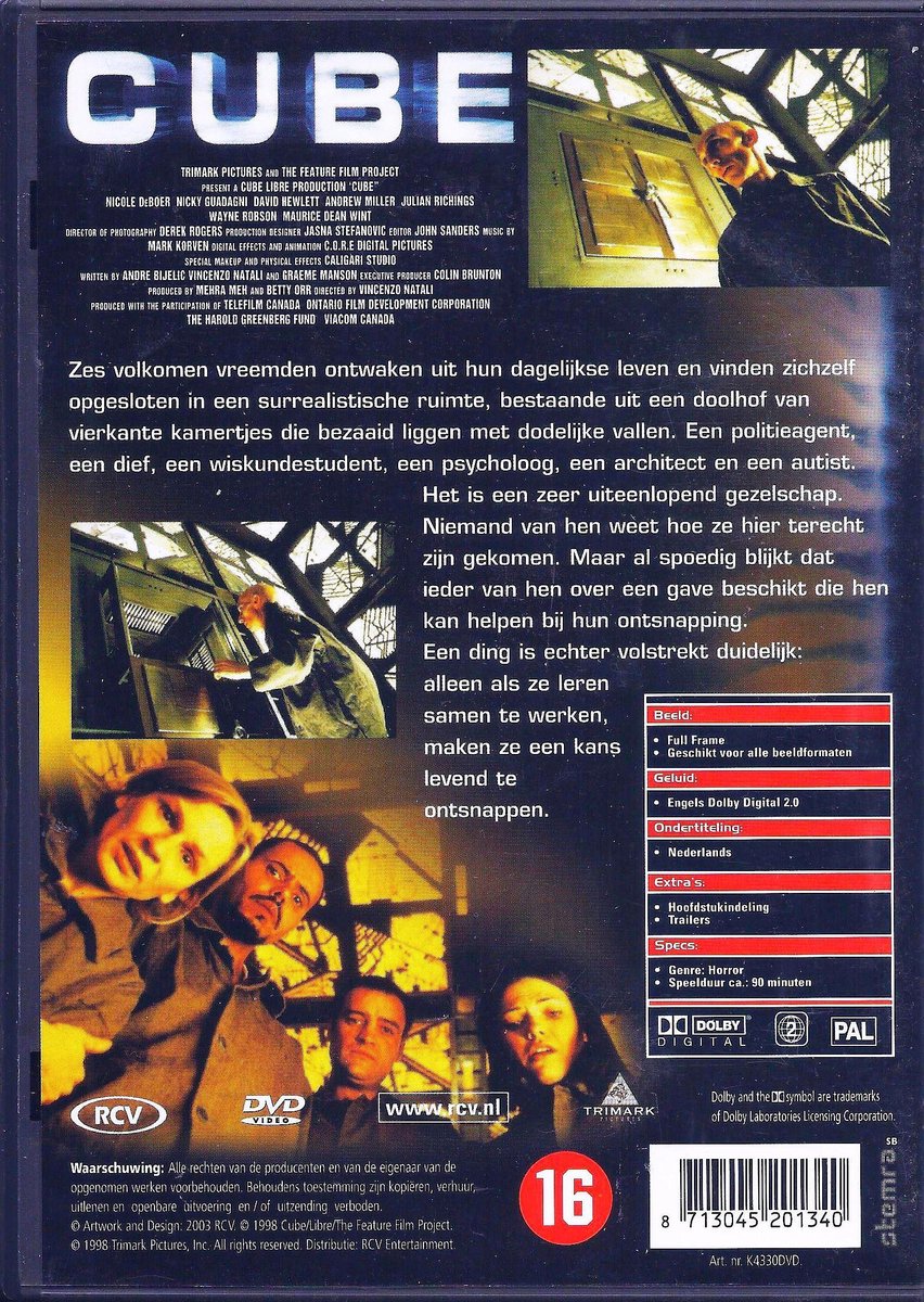 Cube (Dvd), Wayne Robson | Dvd's | bol