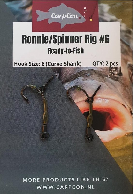 Ronnie/Spinner Rig Hook Section - 2 stuks - Haakmaat #6 - Ready-to-Fish ...