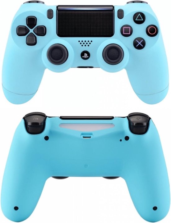 Manette Sony DualShock 4 PS4 V2 - Soft Touch Sky Blue Set Custom | bol.com