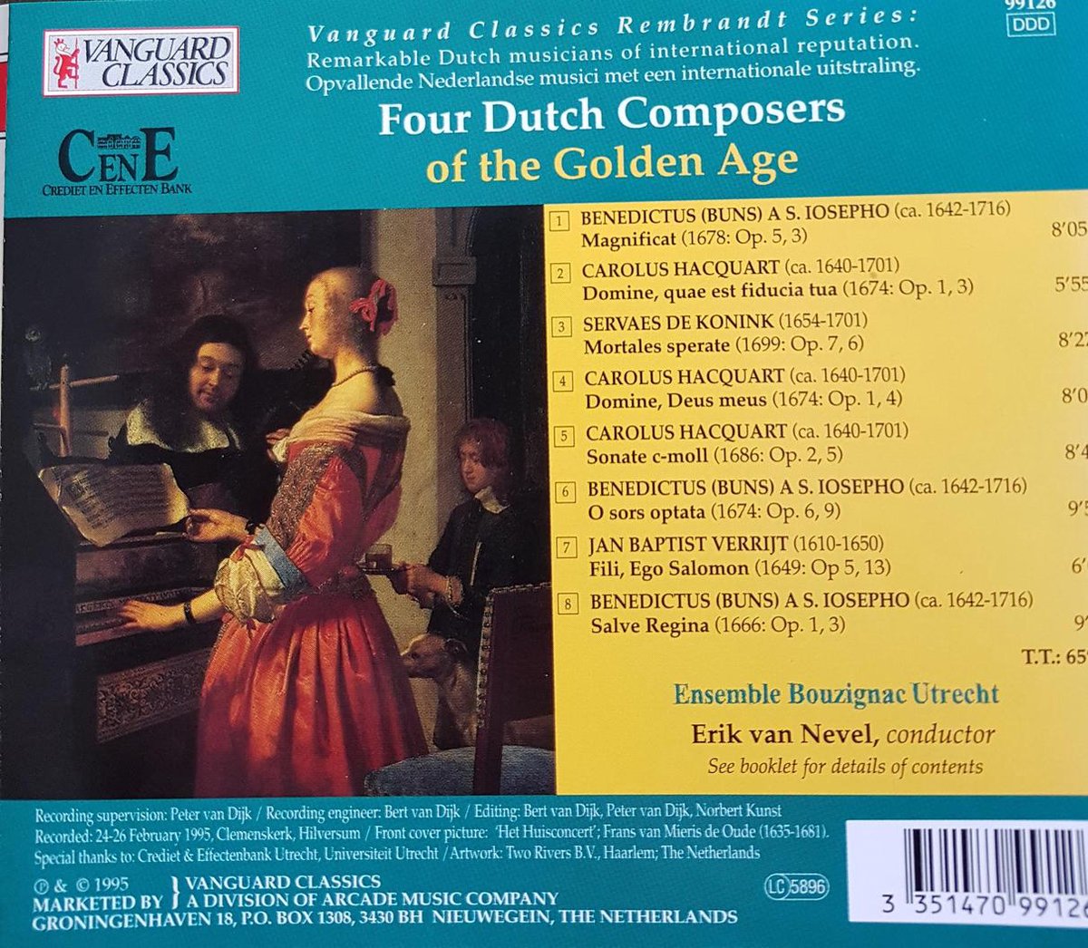 Four Dutch Composers of the Golden Age, Ensemble Bouzignac Utrecht | CD ...