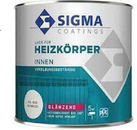 Sigma Lak Voor Radiatoren Zuiver Wit 9010 Glans 2.5 L | bol.com